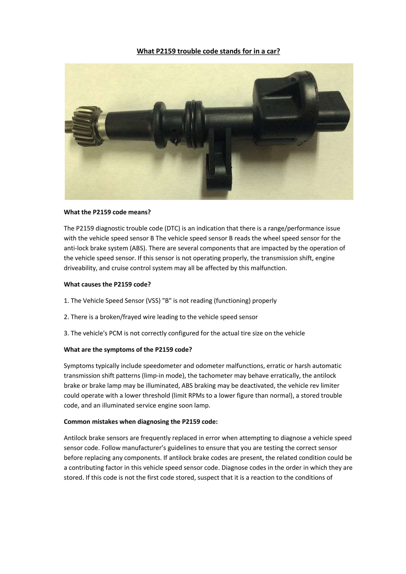 My publications - Partsavatar.Ca - What P2159 trouble code stands for ...