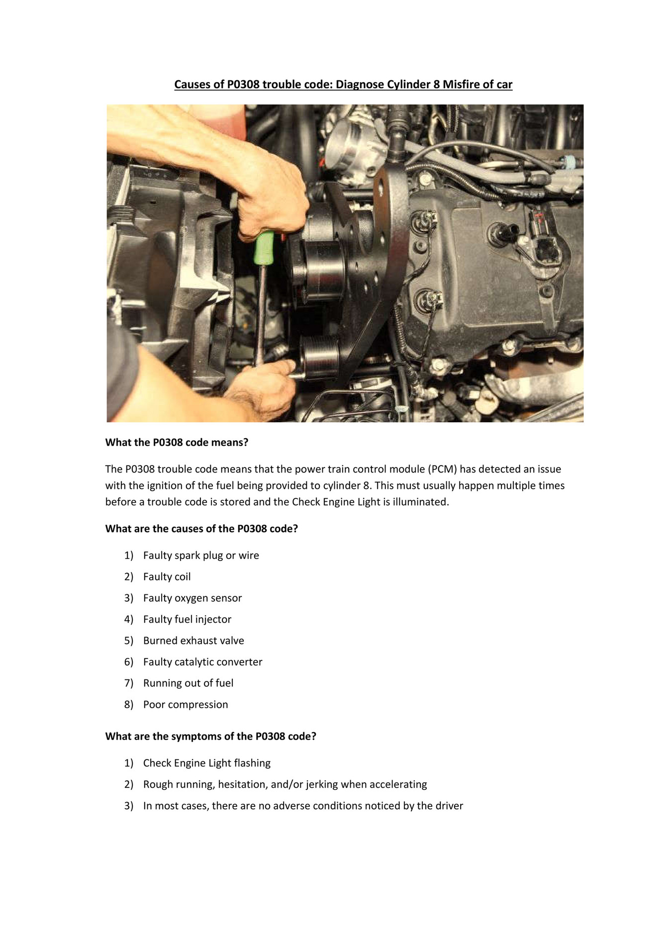 My publications - Partsavatar Car Parts, Canada - Causes of P0308 ...