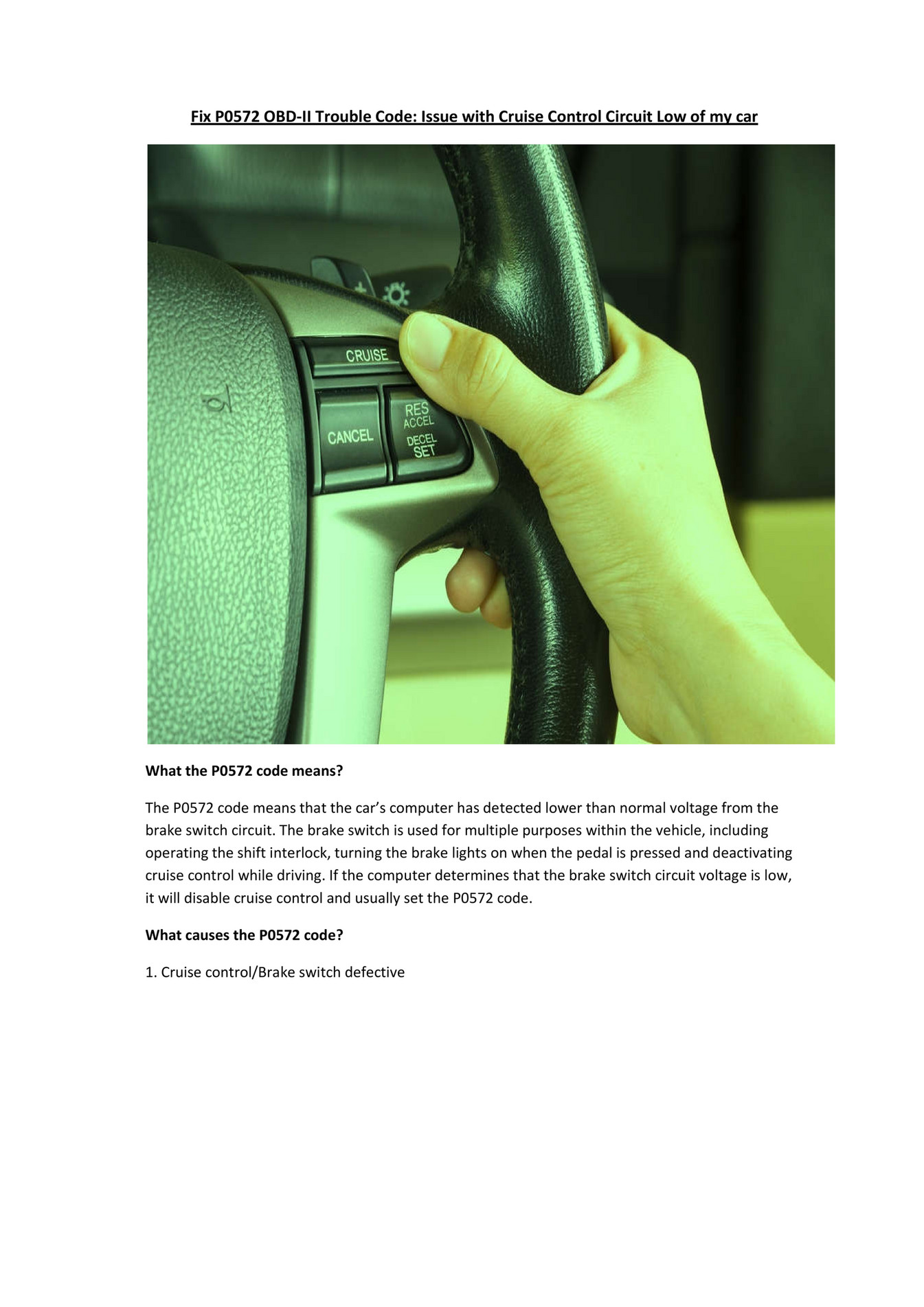 My Publications Partsavatar Car Parts Canada Fix P0572 OBD II My Publications Partsavatar Car Parts Canada Fix P0572 OBD II