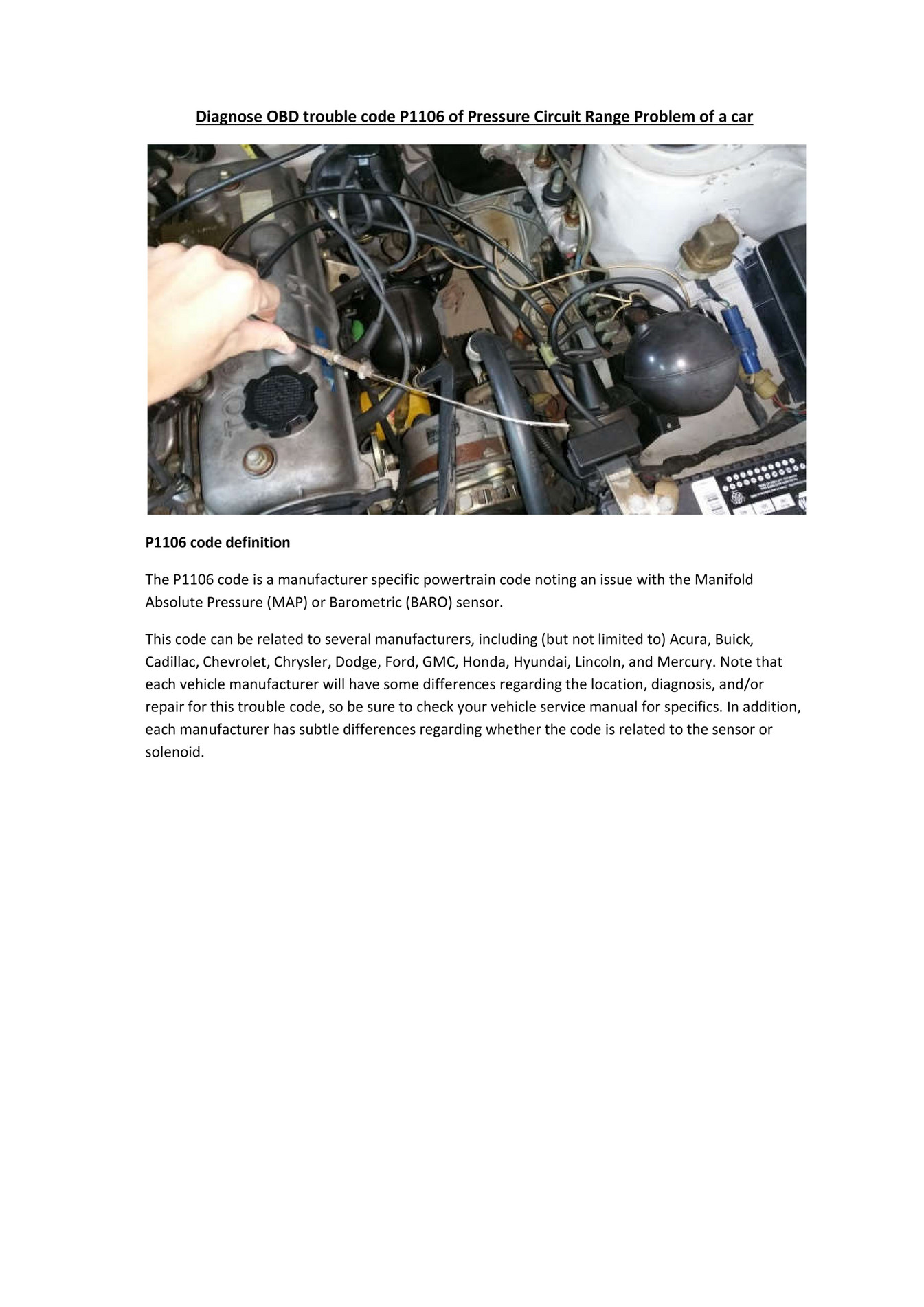 My publications - Partsavatar Car Parts, Canada - Diagnose OBD trouble ...