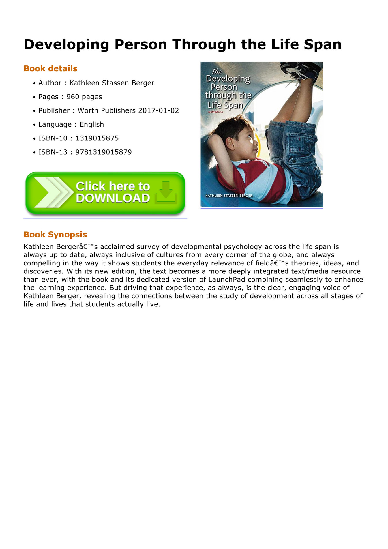 soydakidro@deyom.com - Developing Person Through the Life Span - Page 1 ... soydakidro@deyom.com - Developing Person Through the Life Span - Page 1 ...