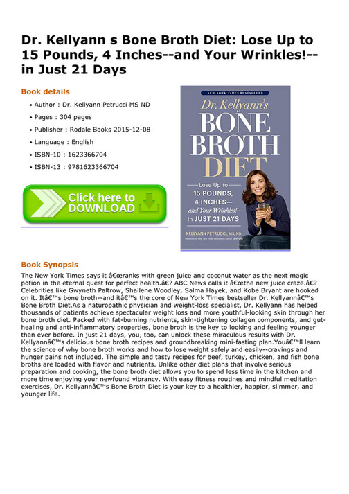 soydakidro@deyom.com - Dr Kellyann s Bone Broth Diet Lose Up to 15 ...