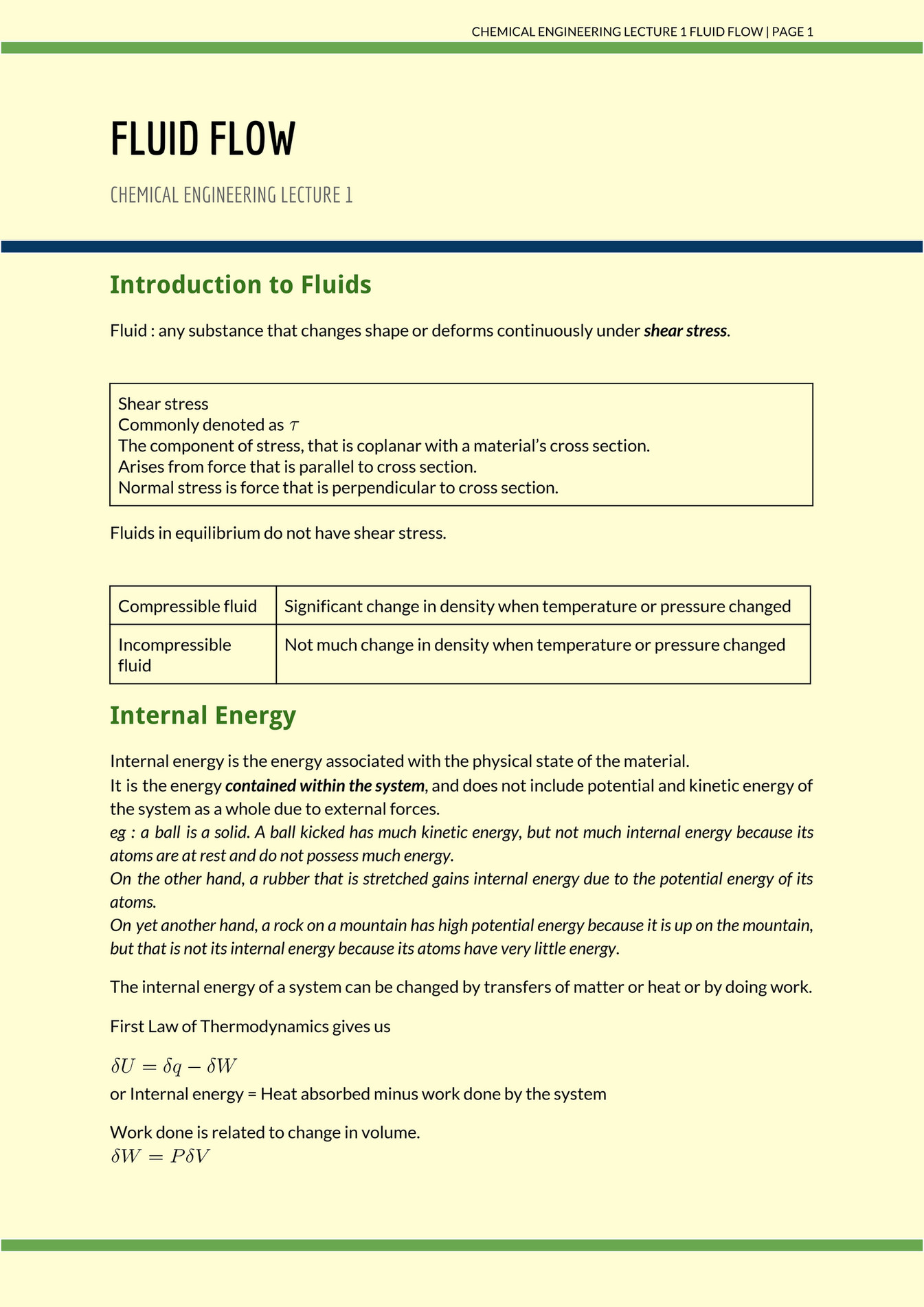 Lecture Notes PDFs - 17s3/chemeng/01 FLUID FLOW - Page 1 - Created with ...