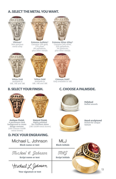 My publications - College Ring Catalog - Page 12-13 - Created with Publitas.com