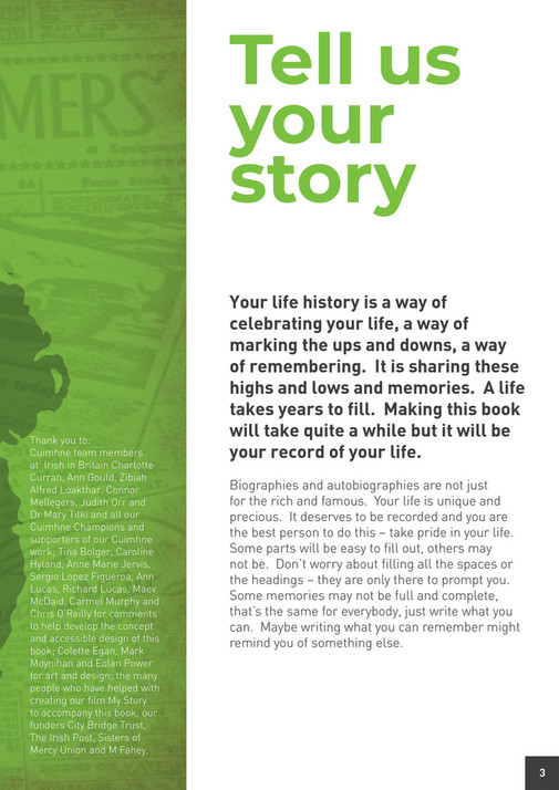 Irish in Britain Memory Book - Page 1 - Created with Publitas.com