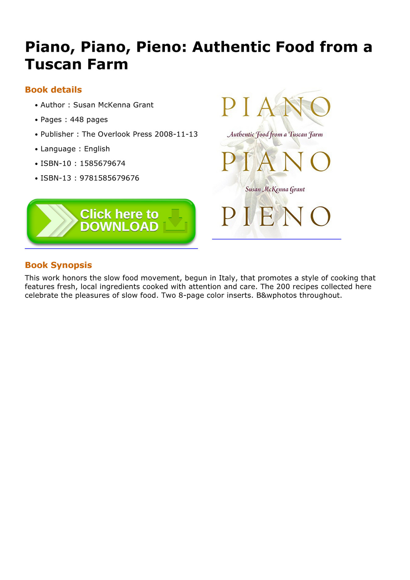 Cooking - Piano Piano Pieno Authentic Food from a Tuscan Farm - Page 1 ...