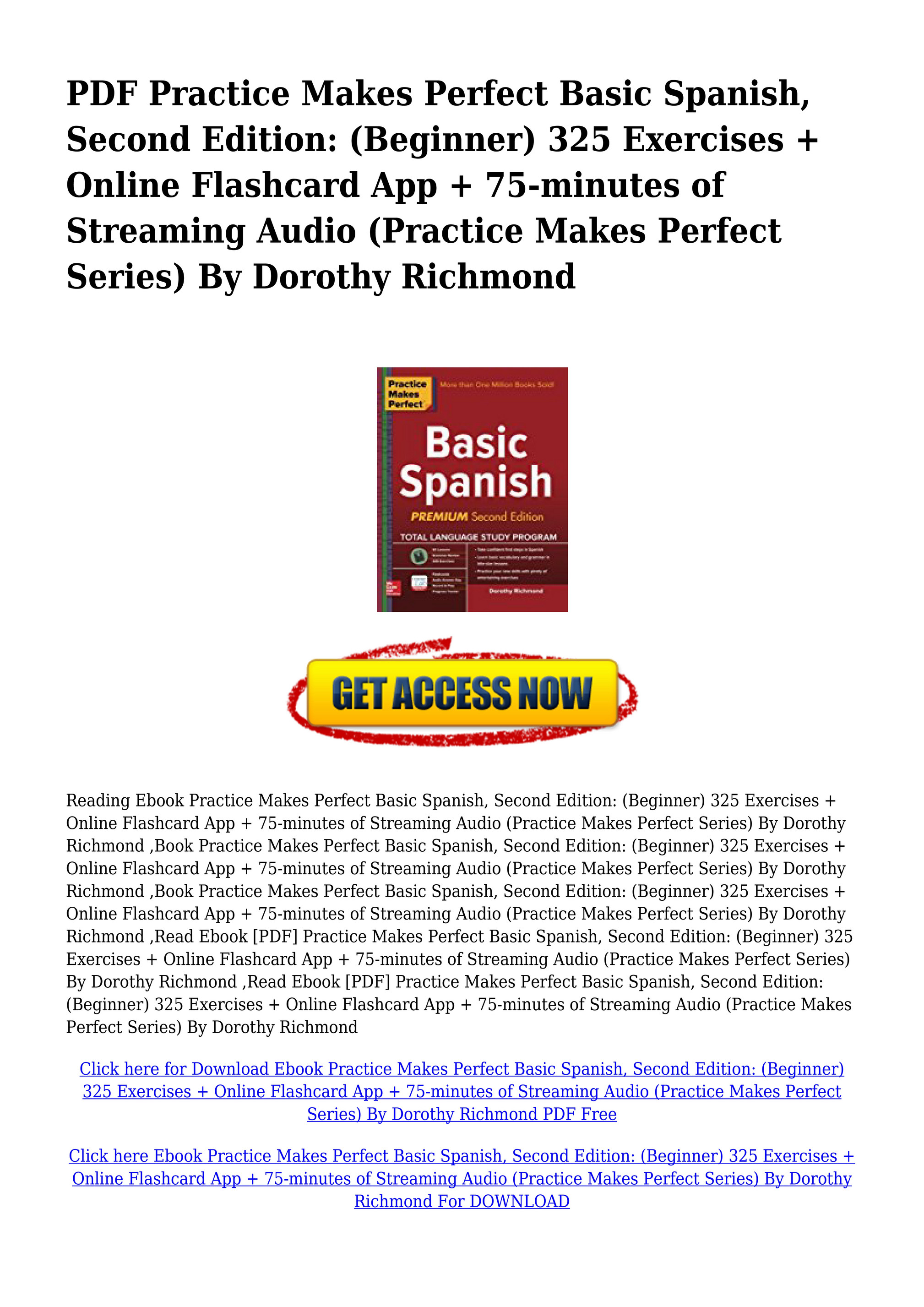 basic spanish premium second edition pdf
