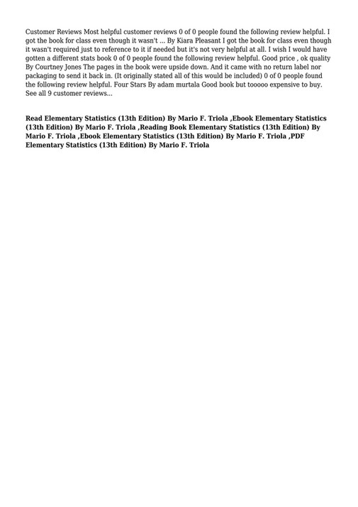 intra - 0qmq-PDF-Elementary-Statistics-13th-Edition-By-Mario-F-Triola ... intra - 0qmq-PDF-Elementary-Statistics-13th-Edition-By-Mario-F-Triola ...