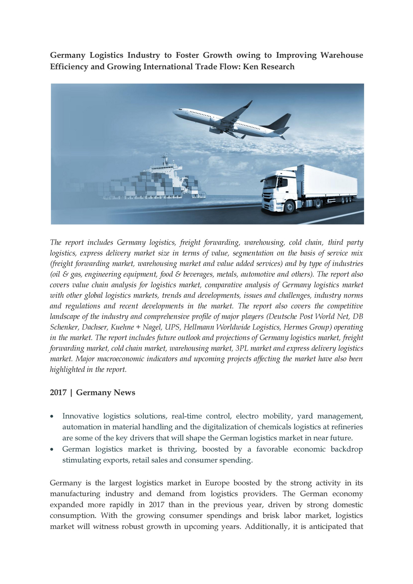 ken research - Logistics Infrastructure in Germany - Page 1 - Created ...