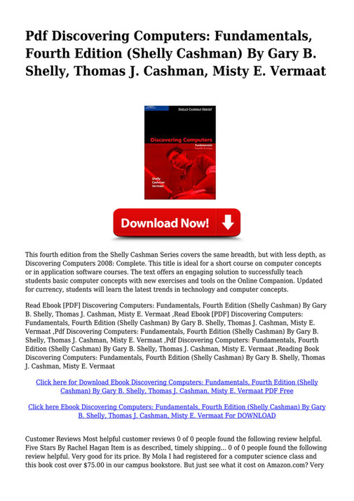 pdf - download discovering computers fundamentals fourth edition shelly ...