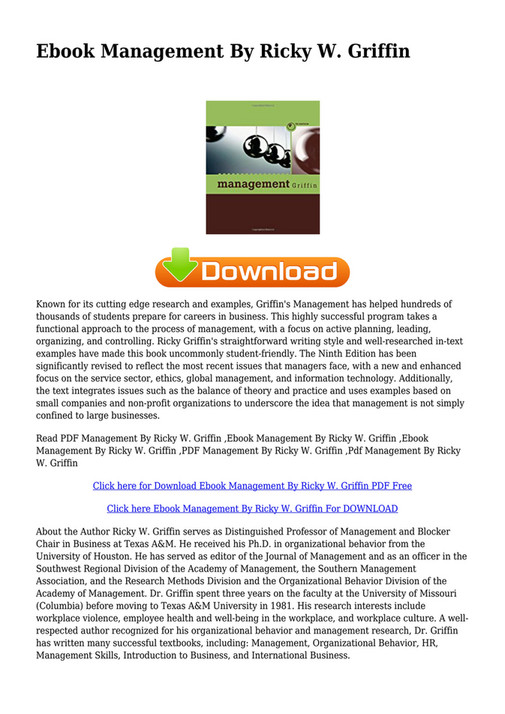 pdf - management by ricky w griffin audiobook - Page 1 - Created with ...