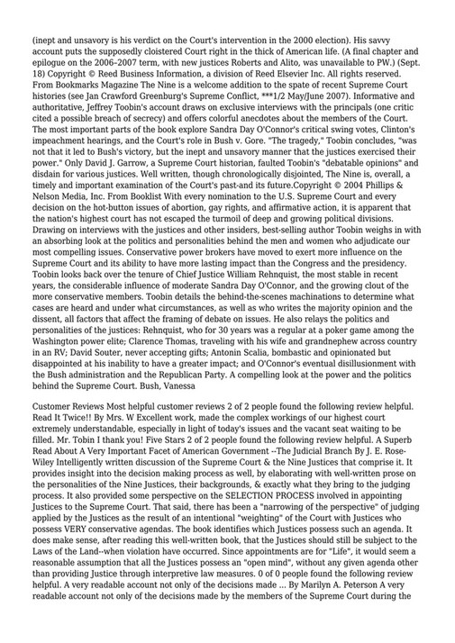 pdf - the nine inside the secret world of the supreme court by jeffrey ...