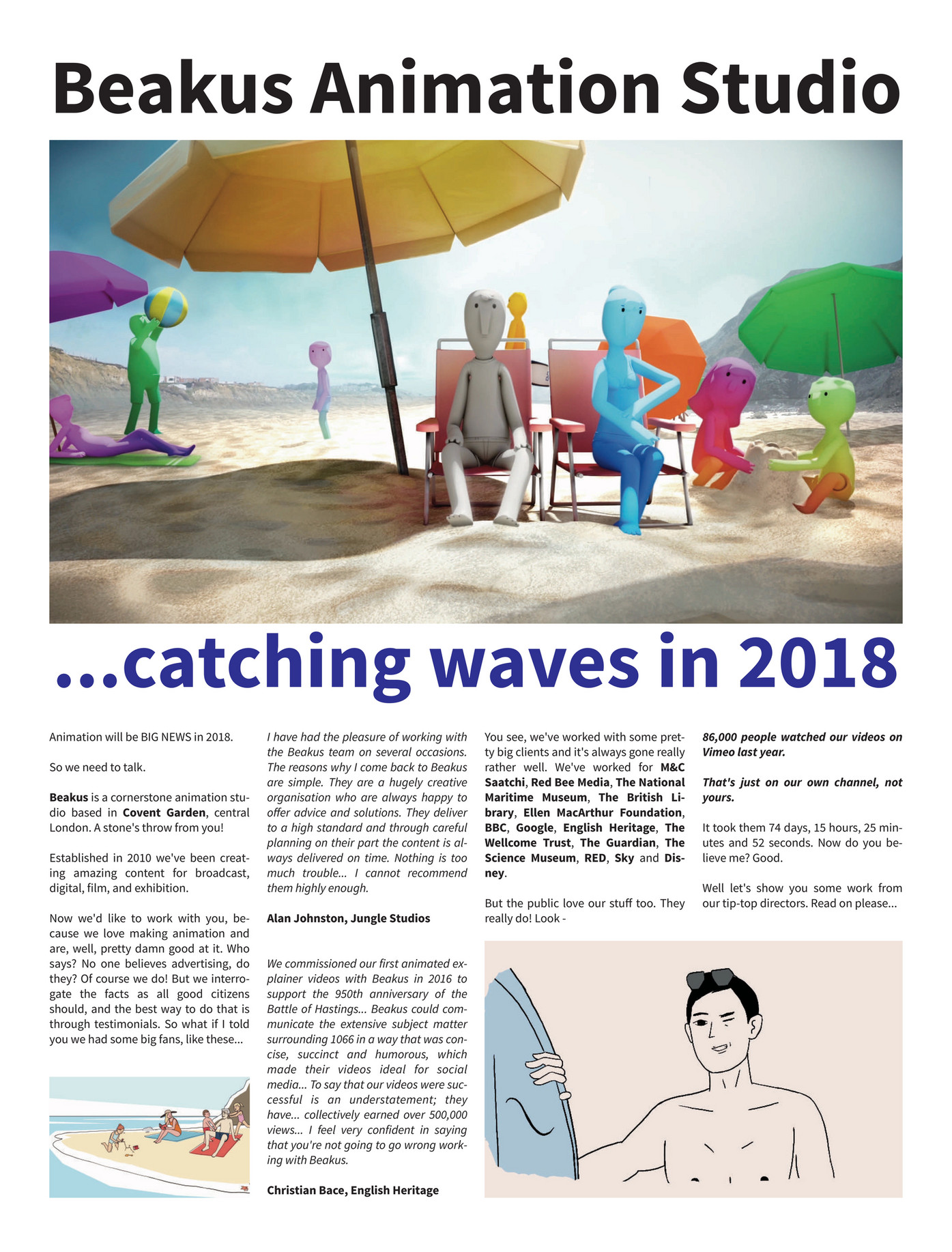 Beakus - Beakus Animation Studio Newspaper 2018 - Page 2-3 - Created ...