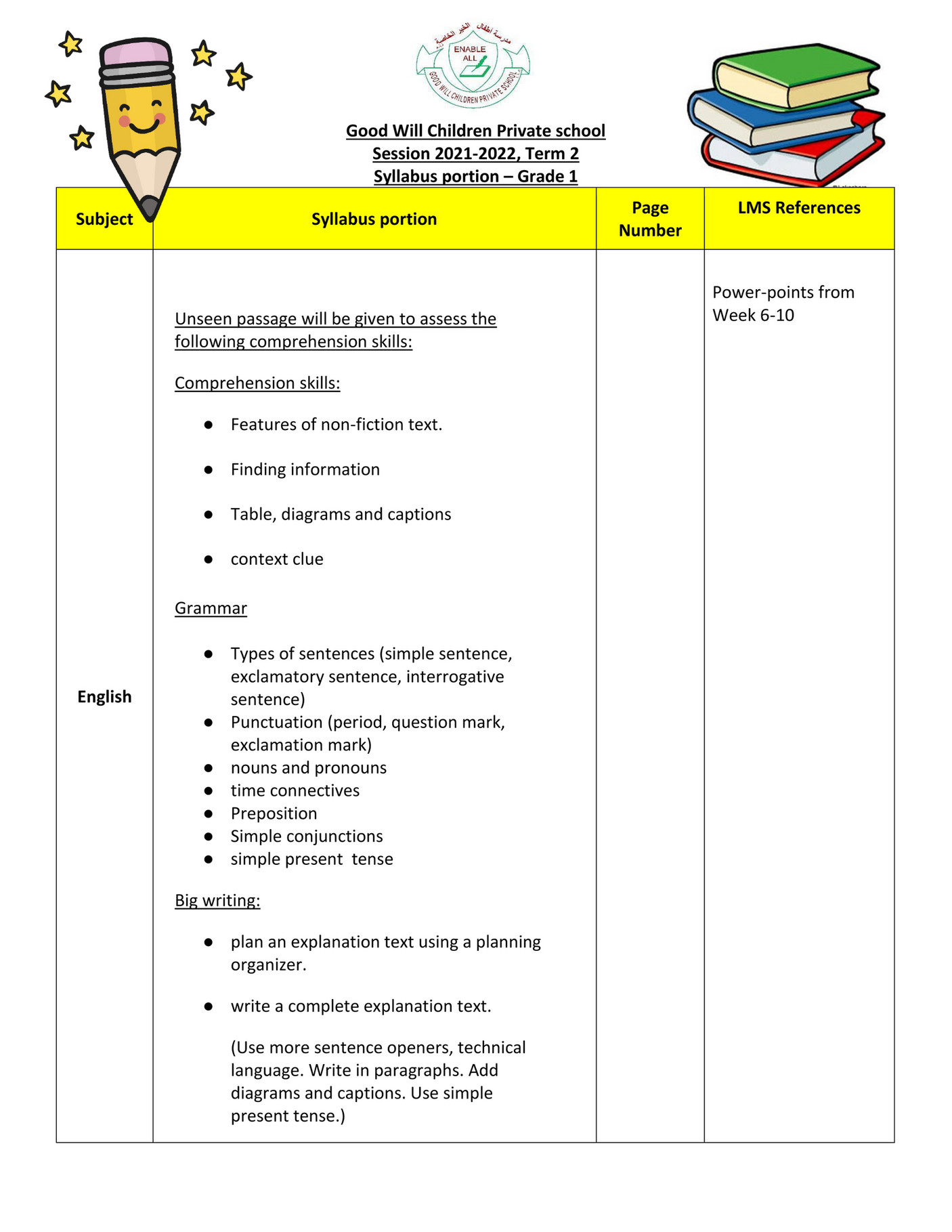 Good Will Children School - G.1.EOT-2. Portion Paper-Grade-1 - Page 1 ...