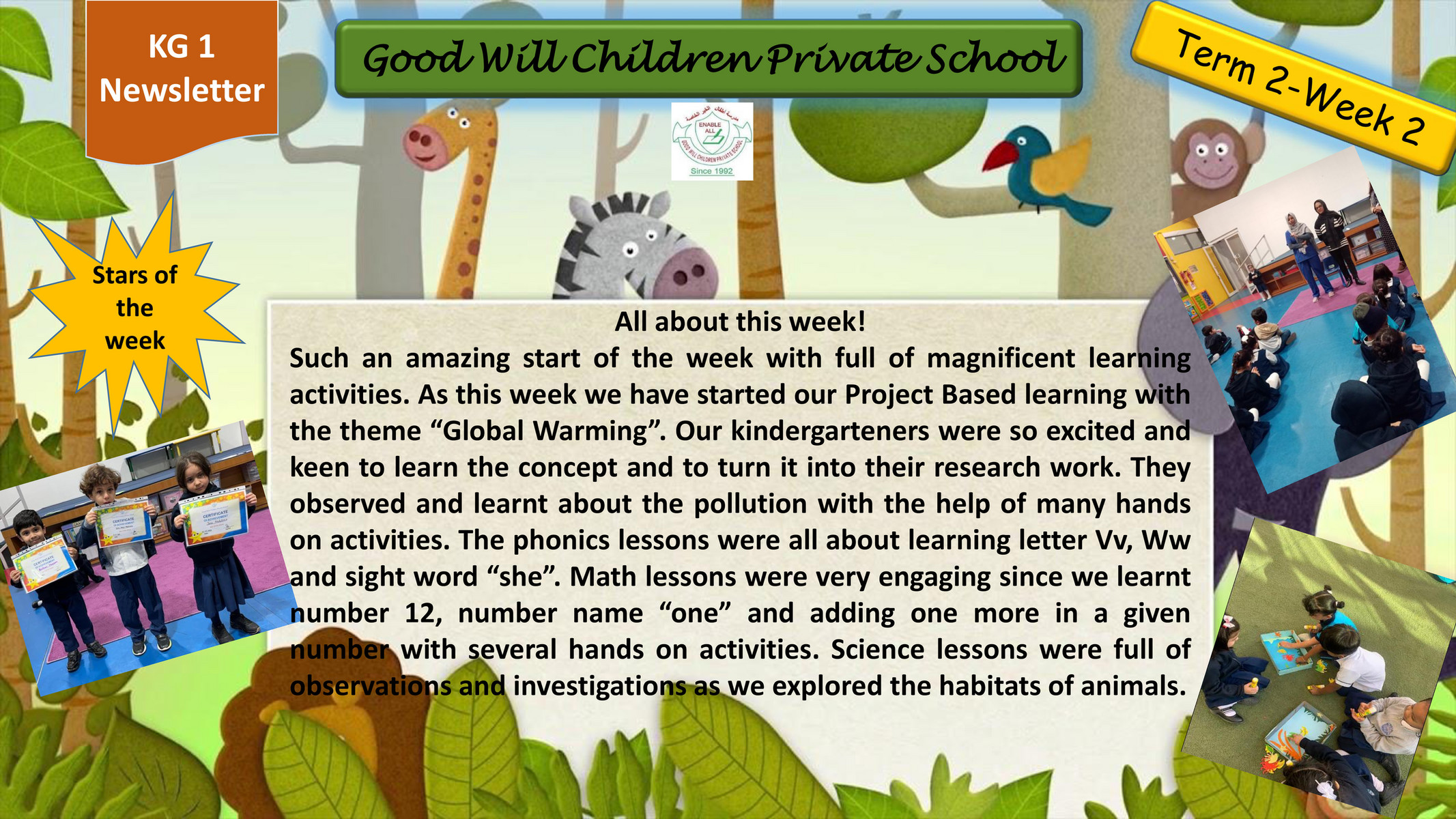 Good Will Children School - KG 1 Newsletter Week 2-Term 2 - Page 1 ...