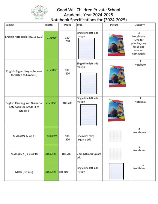 Good Will Children School - Good Will Children School - Notebooks ...