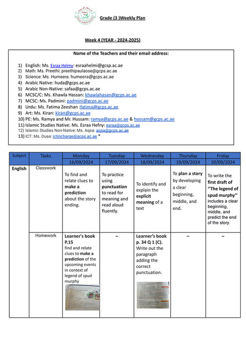 Good Will Children School - GR 3-Weekly Plan-Term-1-Week-4 - Page 1 ...