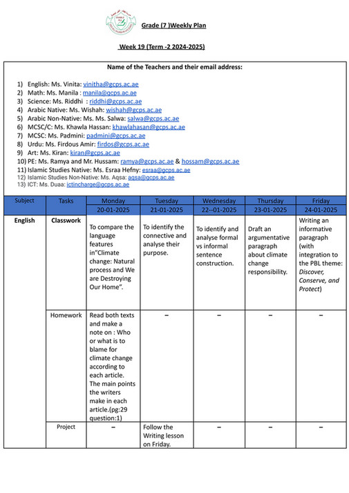 Good Will Children School - GR-7-Weekly Plan-Term-2-Week-19 - Page 1 ...