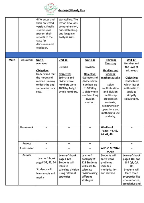 Good Will Children School - GR-4-Weekly Plan-Term-2-Week-24 - Page 2-3 - Created with Publitas.com