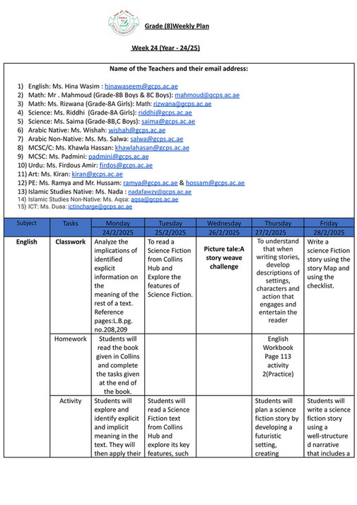 Good Will Children School - GR-8-Weekly Plan-Term-2-Week-24 - Page 1 ...