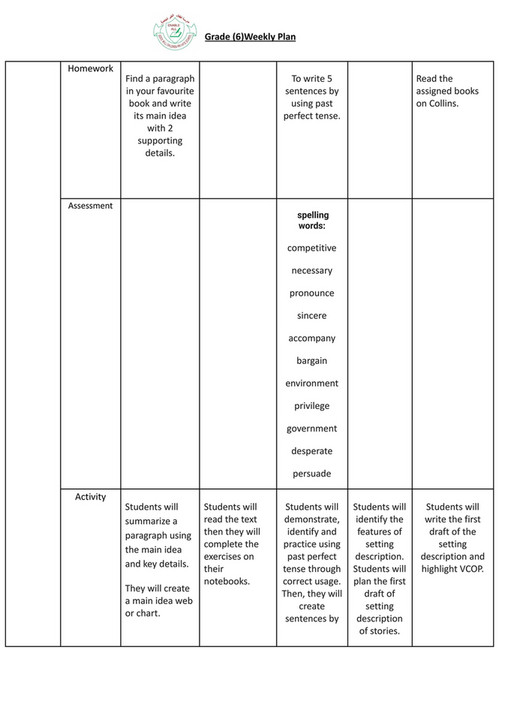 Good Will Children School - GR-6-Weekly Plan-Term-3-Week-32 - Page 2-3 - Created with Publitas.com