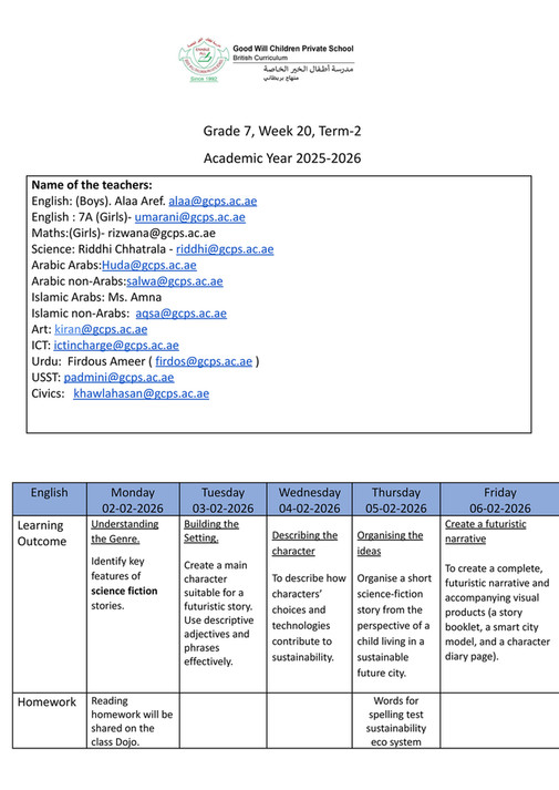 Good Will Children School - GR-7-Weekly Plan-Term-2-Week-20 - Page 1 ...