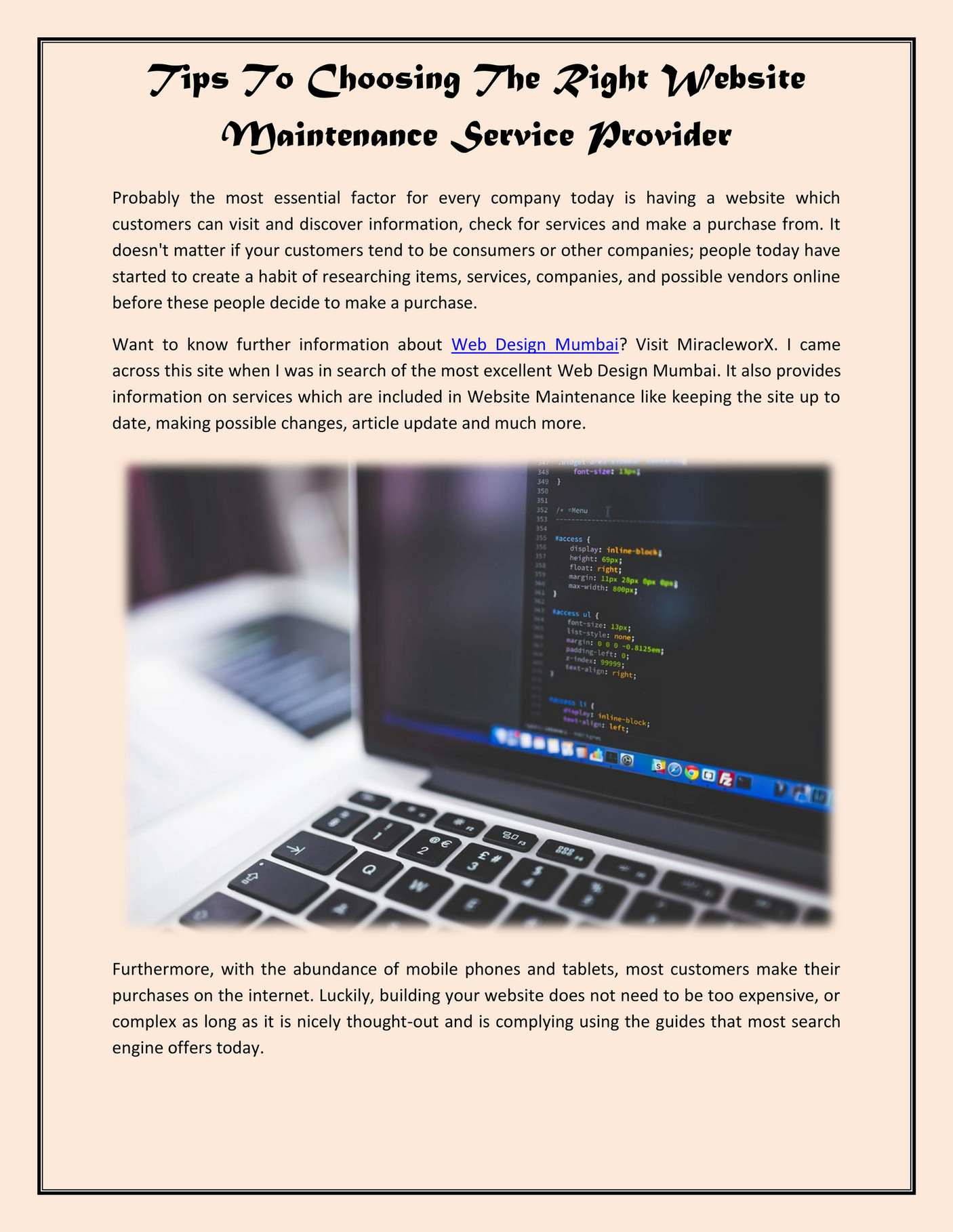My publications - Tips To Choosing The Right Website Maintenance ...