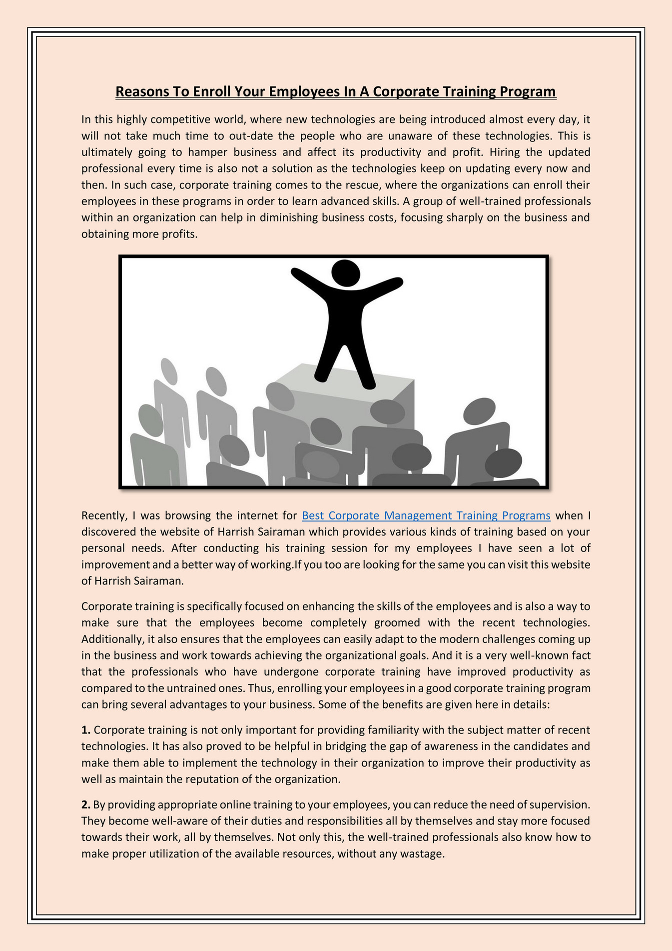 My publications - Reasons To Enroll Your Employees In A Corporate ...