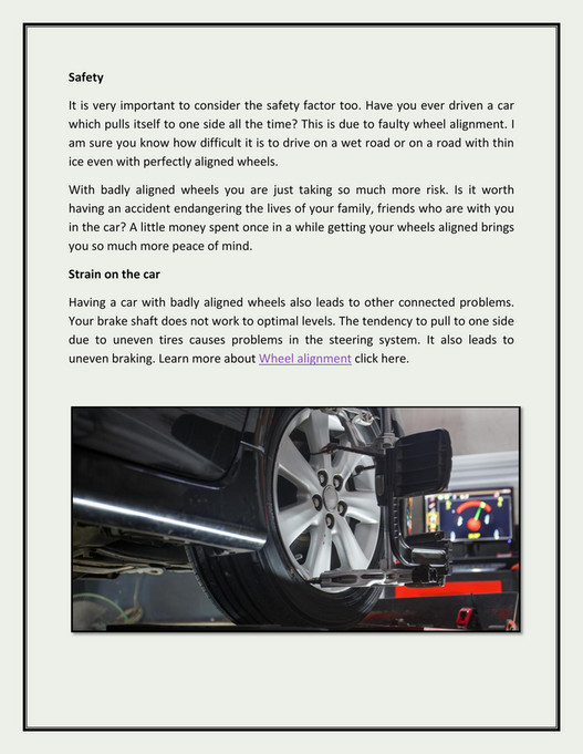 My publications - The Importance of Proper Wheel Alignment - Page 2-3 ...