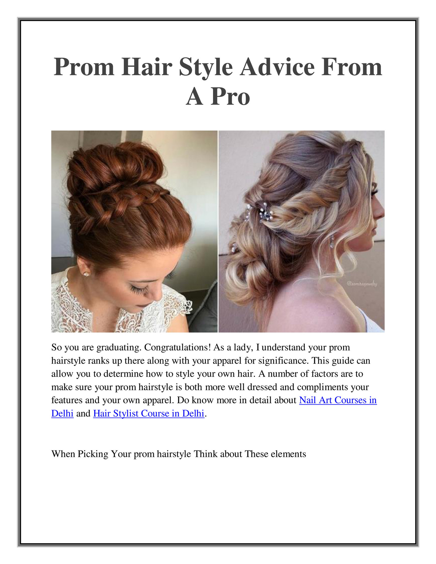 My publications - Prom Hair Style Advice From A Pro - Page 1 - Created ...