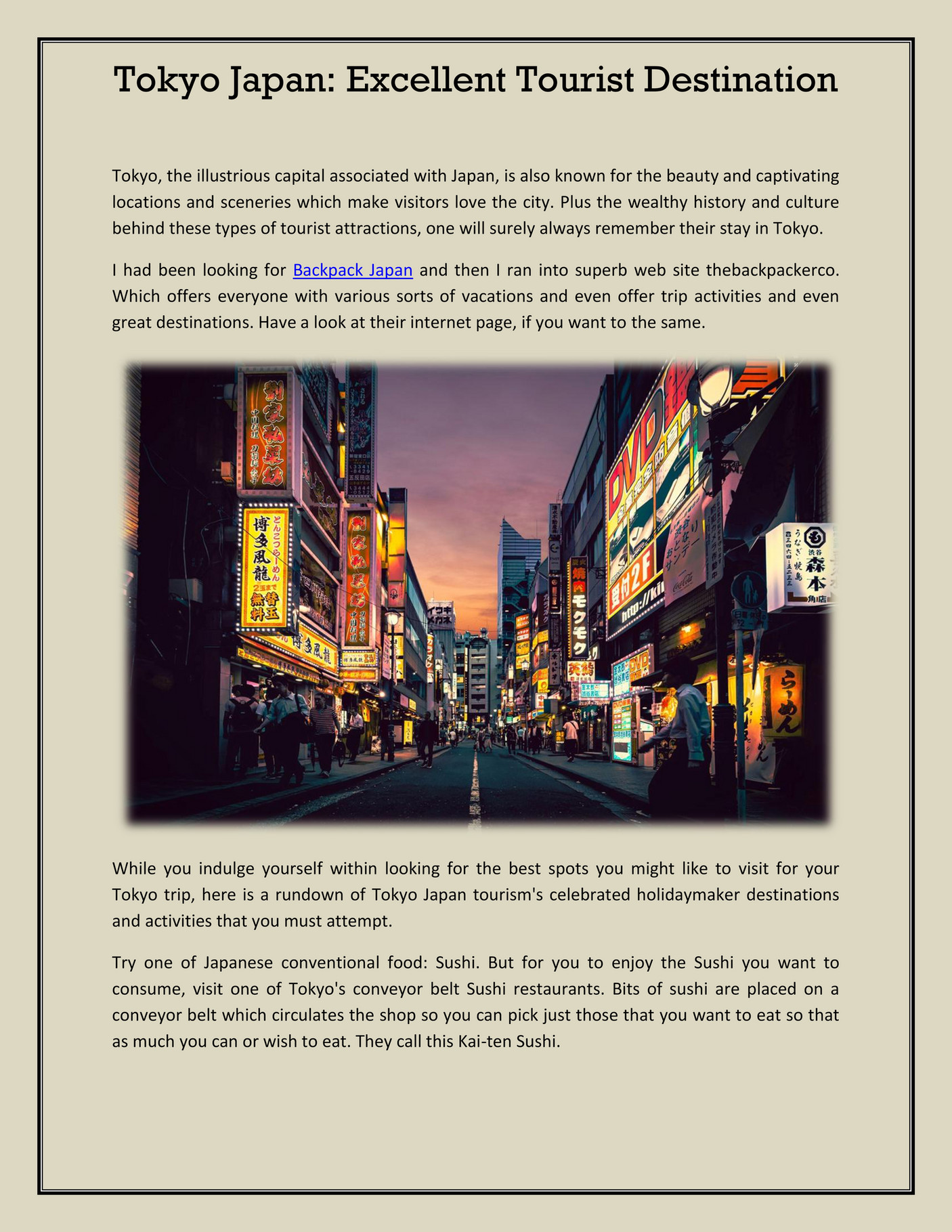 My publications - Tokyo Japan - Excellent Tourist Destination - Page 1 ...