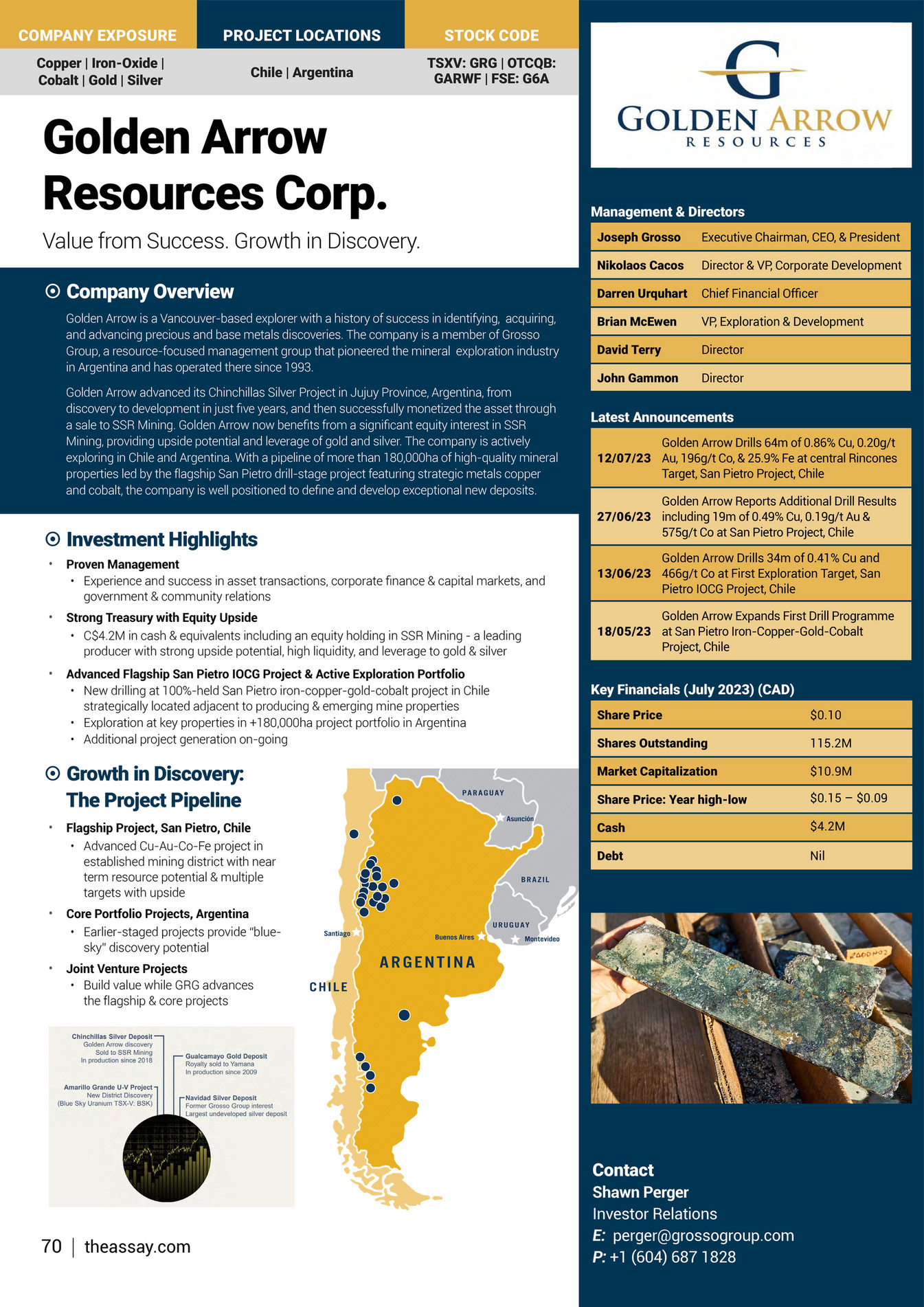 The Assay - golden arrow resources - Page 1