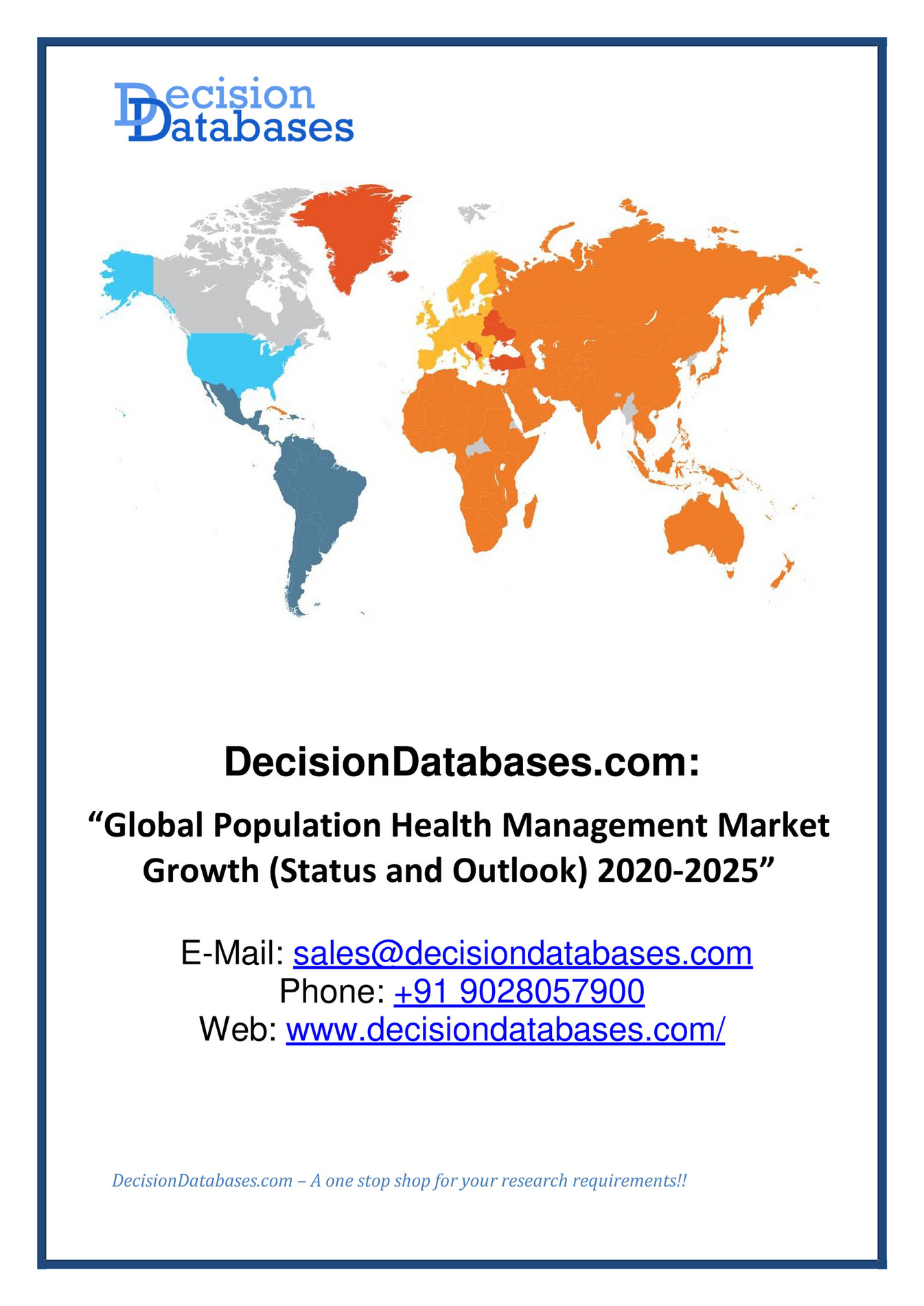 Population Health Management Market Report From 2020 To 2025 ... Population Health Management Market Report From 2020 To 2025 ...