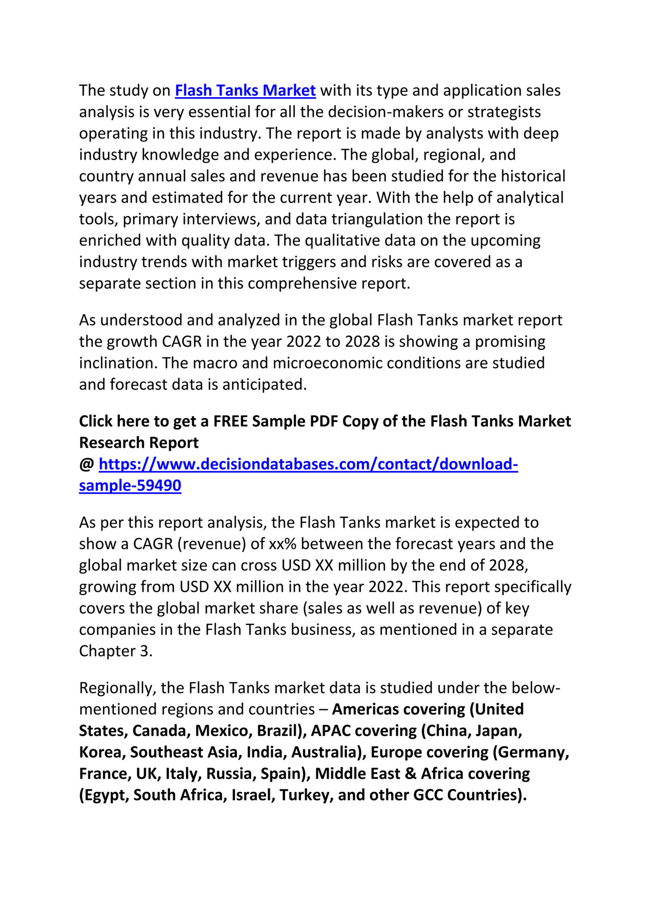 Global Flash Tanks Market Overview & Scope Till 2028 - Page 1 - Created ...