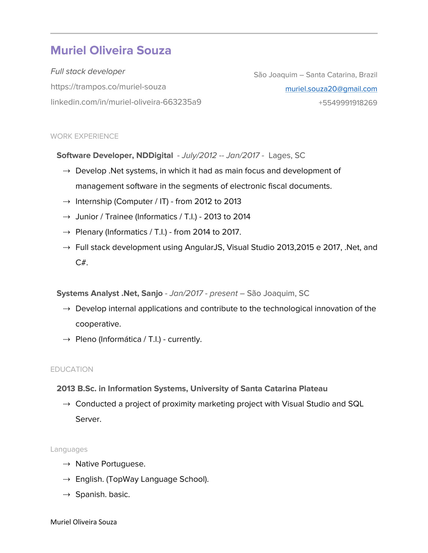 My publications - Muriel Resume - Page 1 - Created with Publitas.com