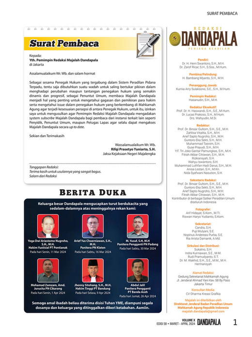 Badilum - Majalah DANDAPALA Volume X/EDISI 58 Maret-April 2024 - Page 1 ...