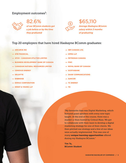 My publications - 2023 Haskayne BComm Brochure - Page 4-5