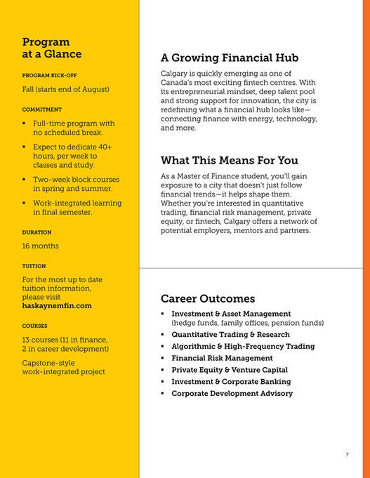 My publications - Master of Finance Brochure - Page 6-7