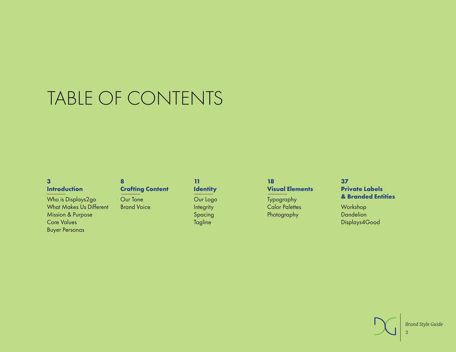 D2G Group - Displays2go-StyleGuide - Page 2 - Created with Publitas.com