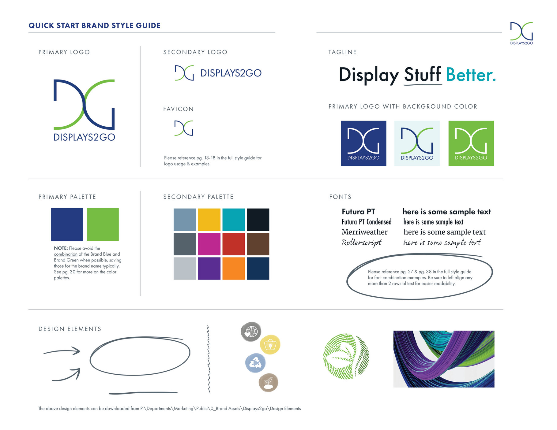D2G Group - Displays2go-StyleGuide-QuickStart - Page 1 - Created with Publitas.com