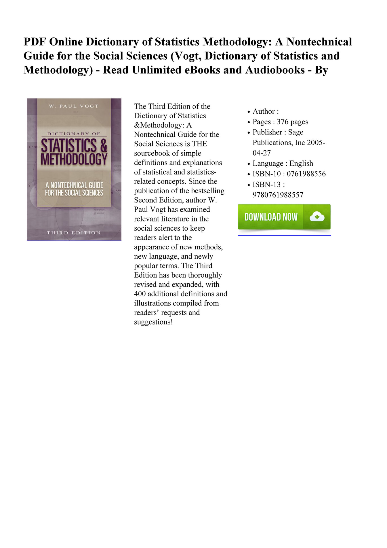 [PDF DOWNLOAD] - Dictionary-of-Statistics-- - Page 1 - Created with ...