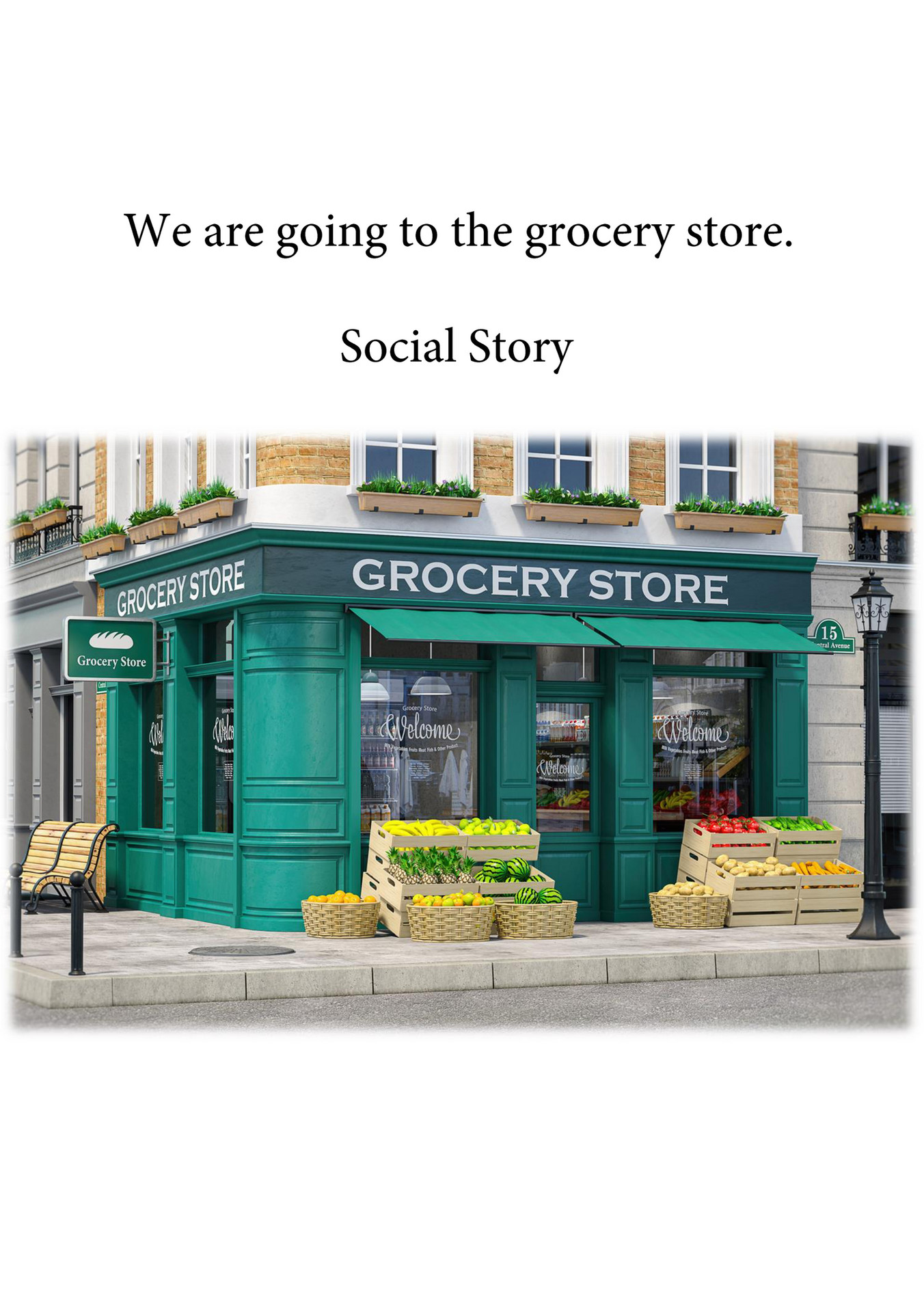 UAMS - We go to the grocery store - Social Story - Page 1 - Created ...