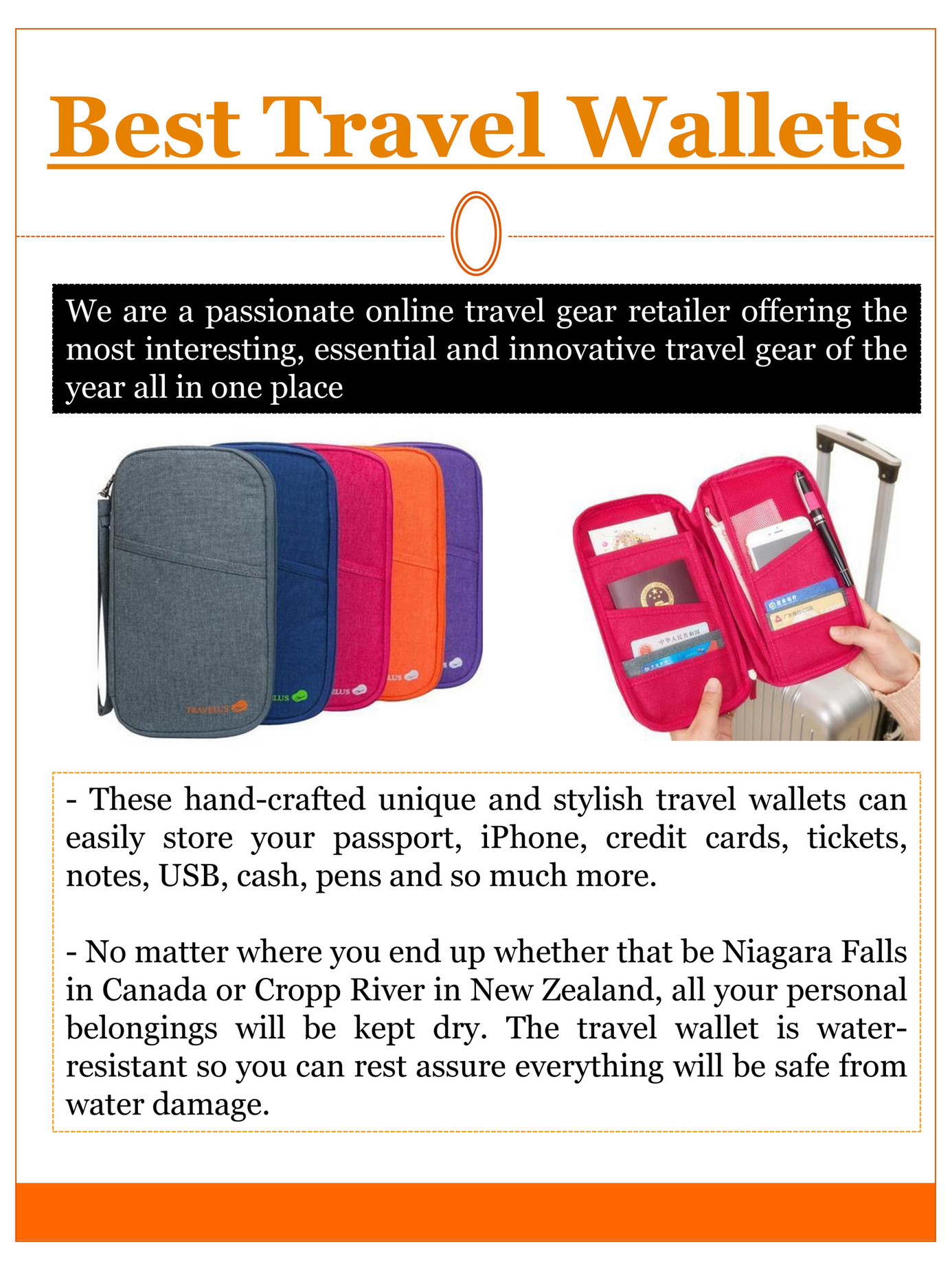 Best Travel Gadgets For Backpackers - Best Affordable Travel Wallet ...