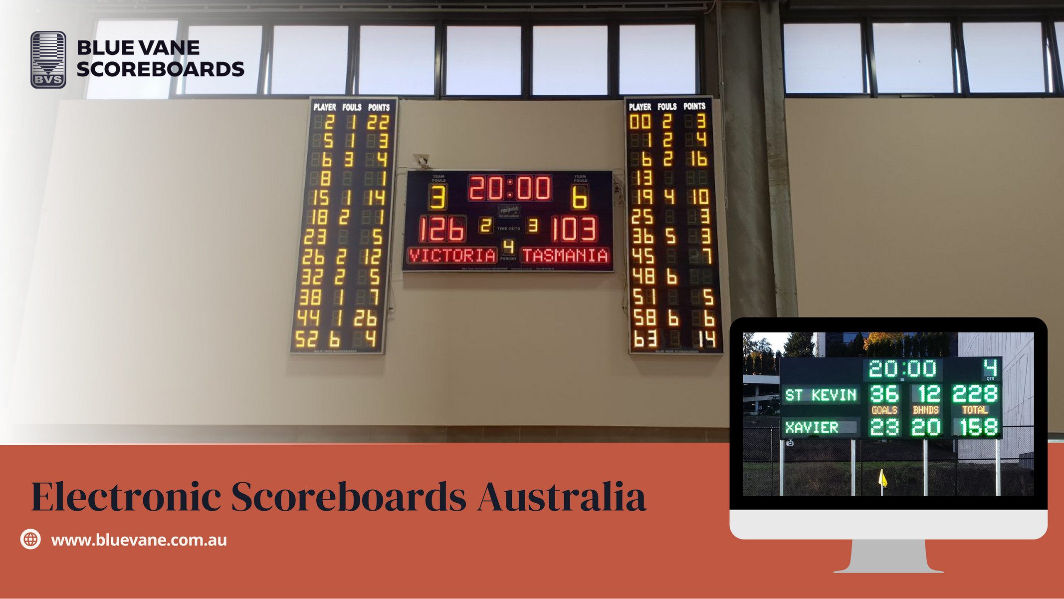 Blue Vane Scoreboards - Electronic Scoreboards Australia- Buy from the ...