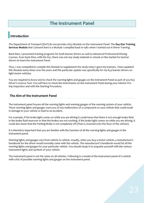 My publications - The K53 Yard Test Made Easy (Preview) - Page 24-25 ...