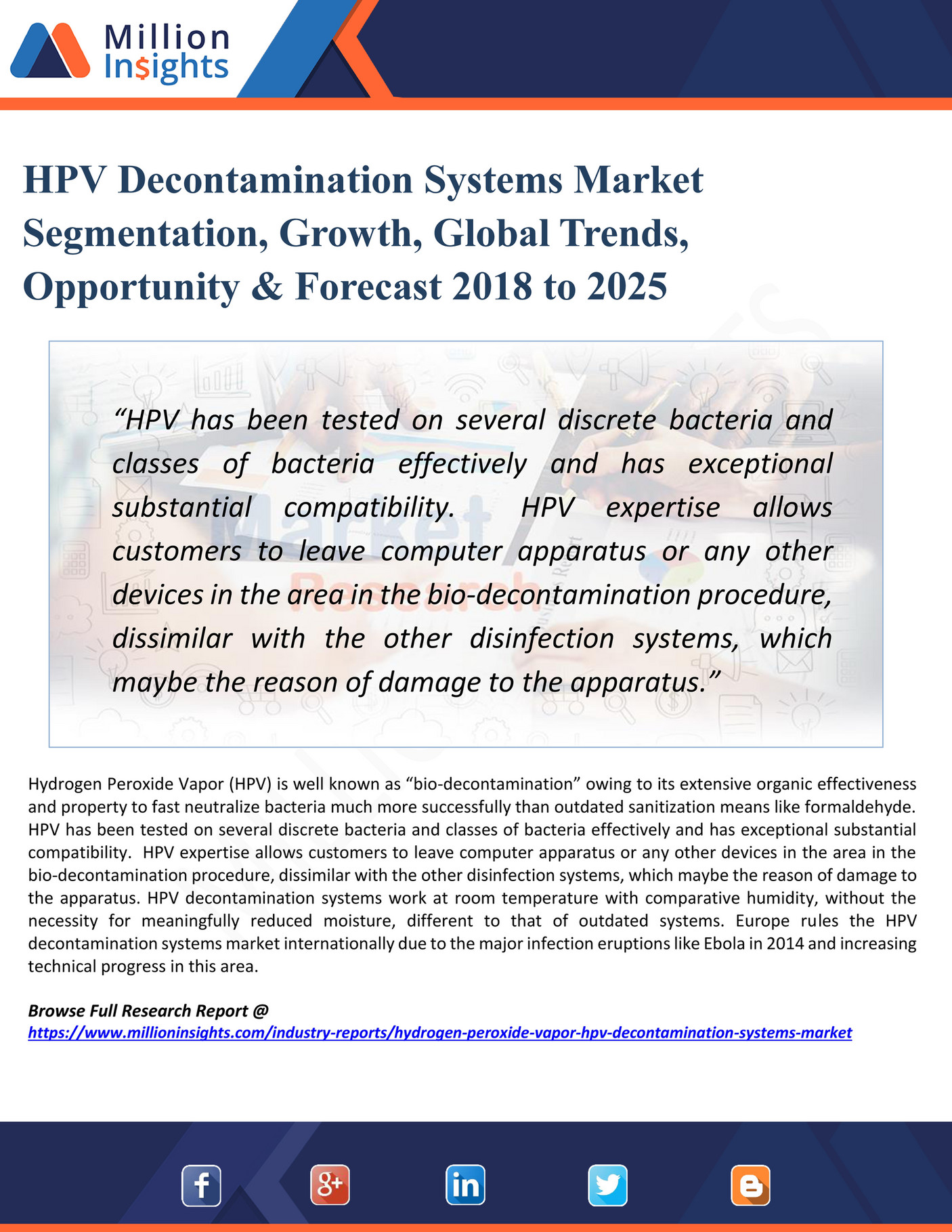 My publications - HPV Decontamination Systems Market Segmentation ...