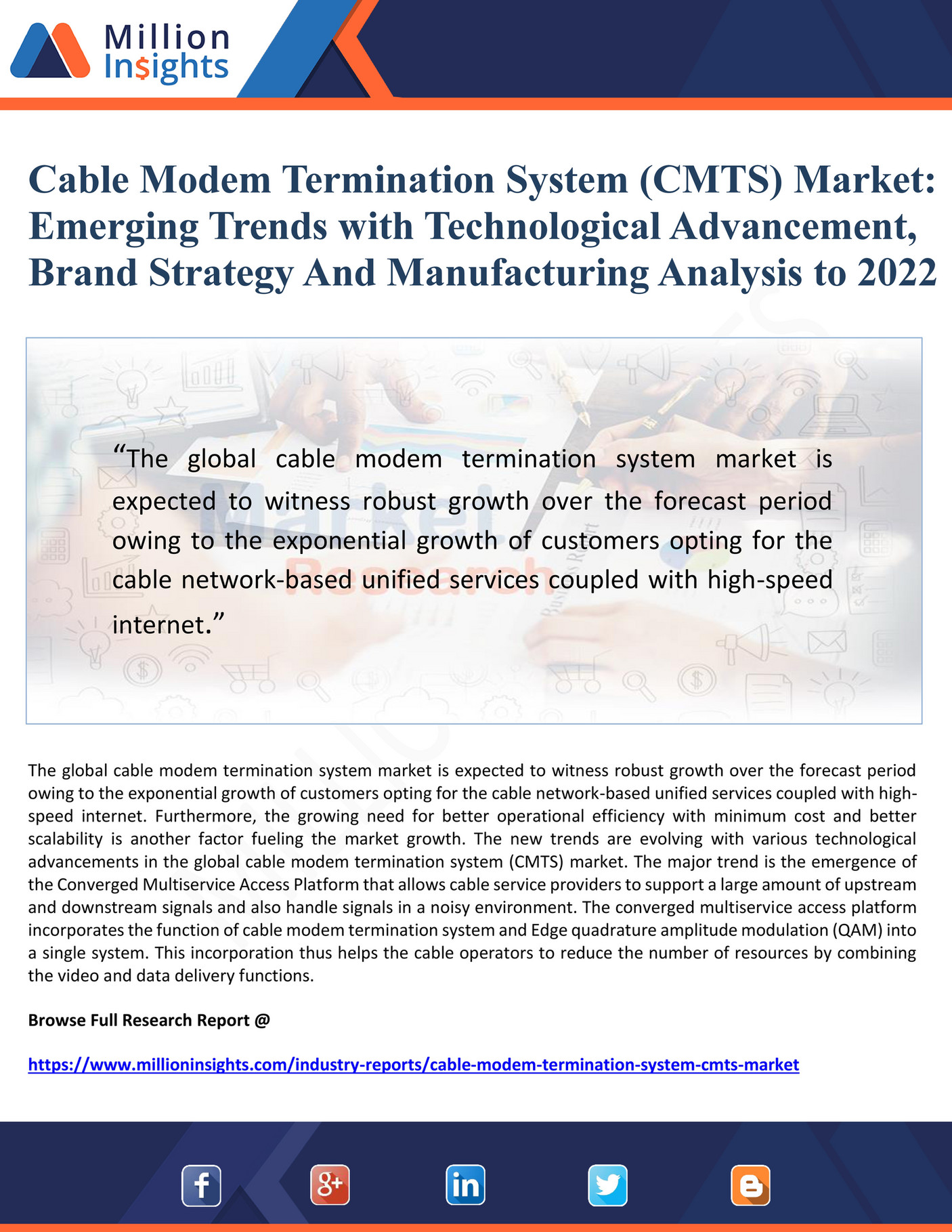 My publications - Cable Modem Termination System (CMTS) Market Emerging ...