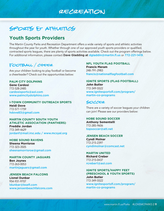 Martin County Parks & Recreation - Martin County Parks and Recreation ...