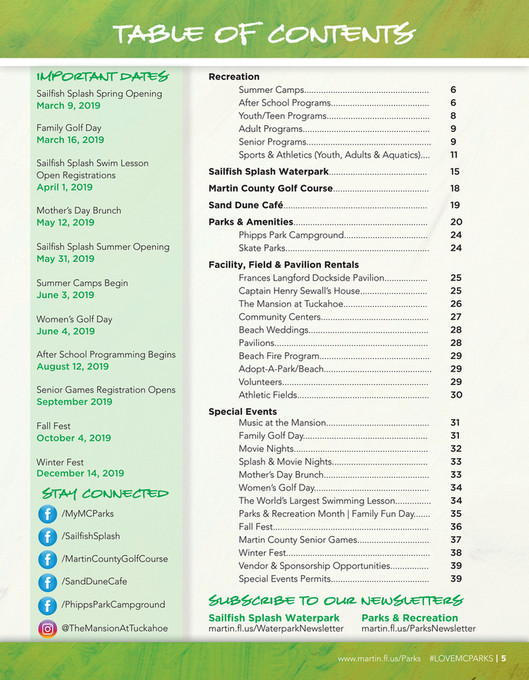 Martin County Parks & Recreation - Martin County Parks and Recreation ...