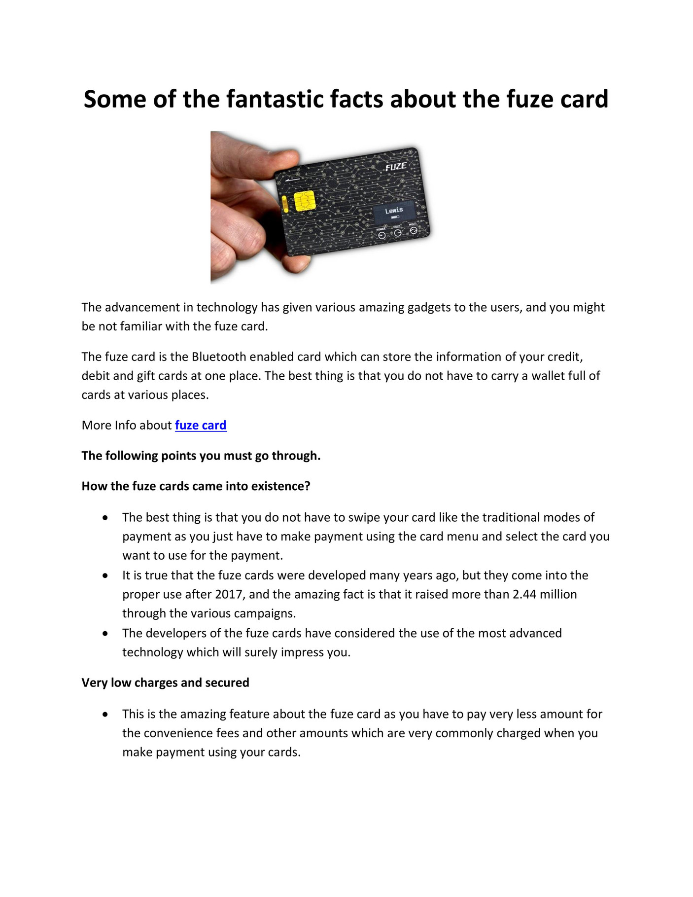 My publications - Some-of-the-fantastic-facts-about-the-fuze-card ...